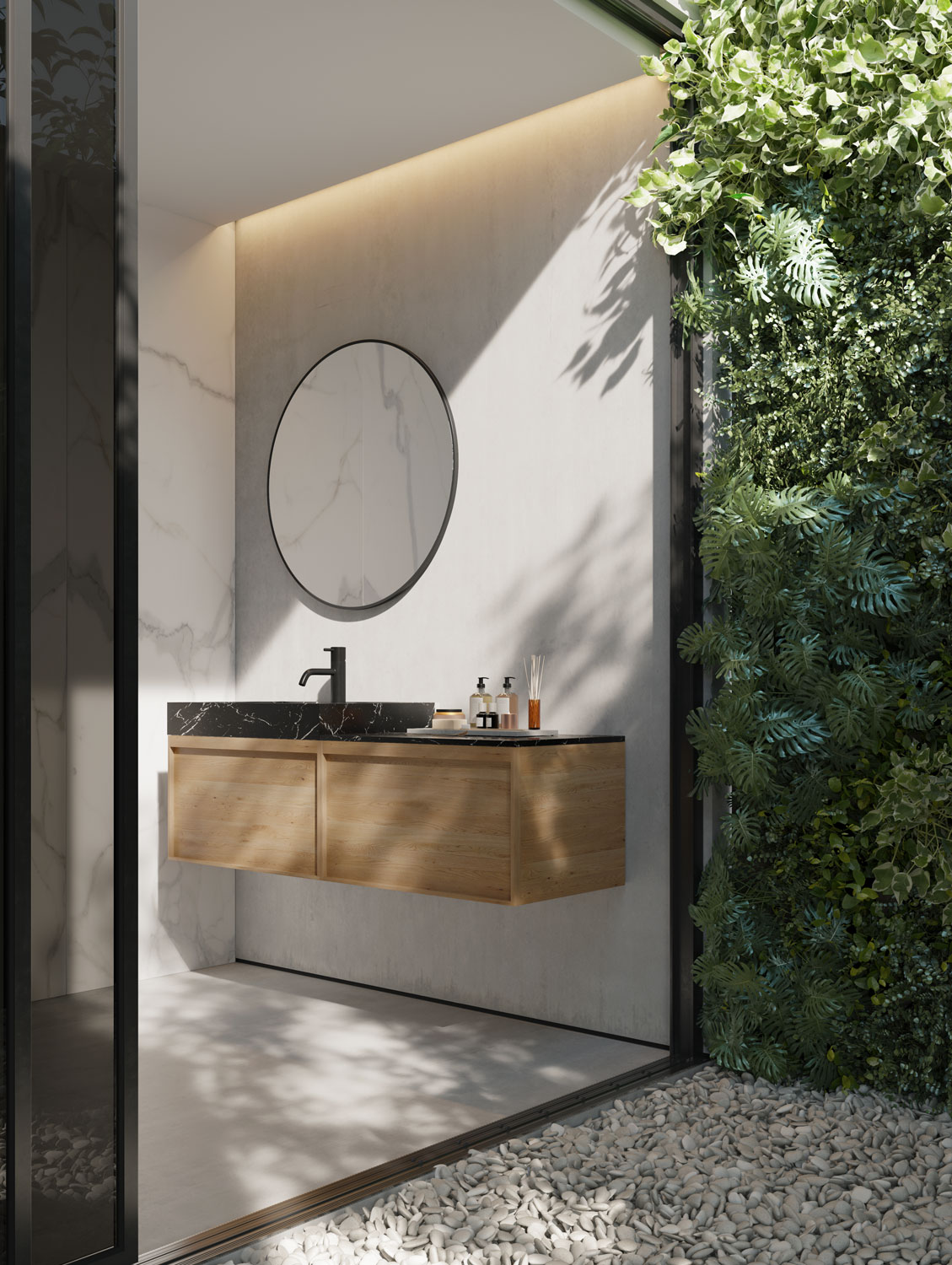 Madera & Mármol, apuesta ganadora en el baño - UNIBAÑO